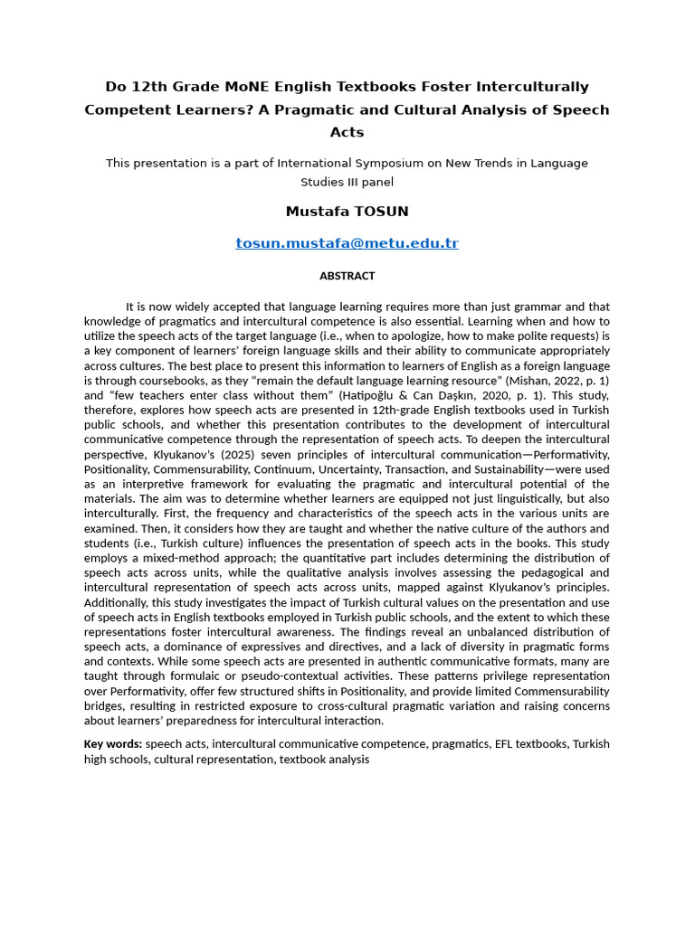Abstract, Revised | PDF | Foreign Language | Language Acquisition