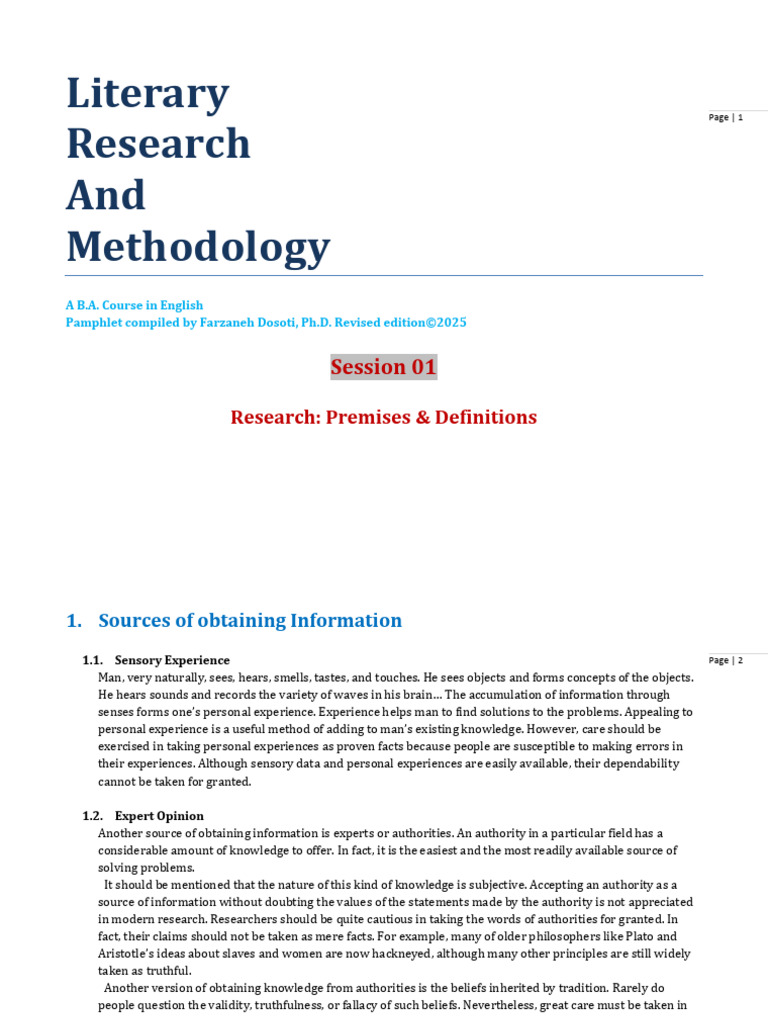 (1403 2) Research Pamphlet S01 | PDF | Reason | Logic