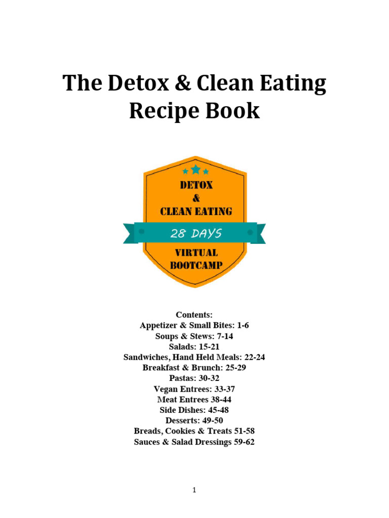 Detox & Clean Eating Recipe Guide | PDF | Salad | Food And Drink ...