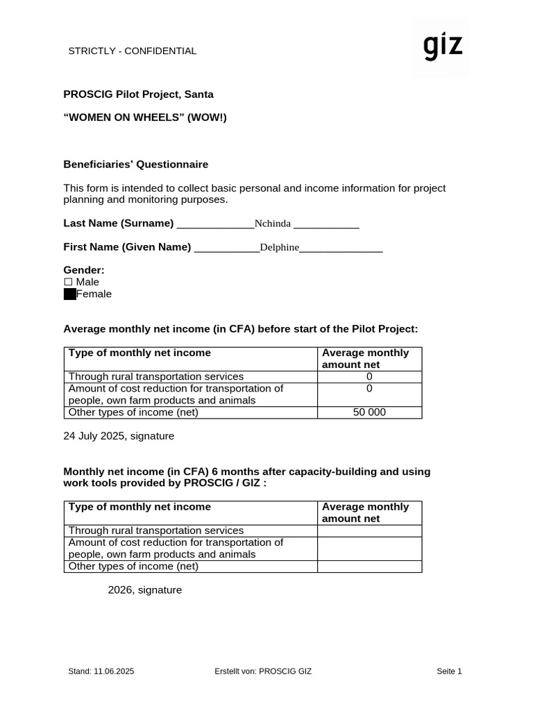 Questionnaire Income | PDF | Farms | Income