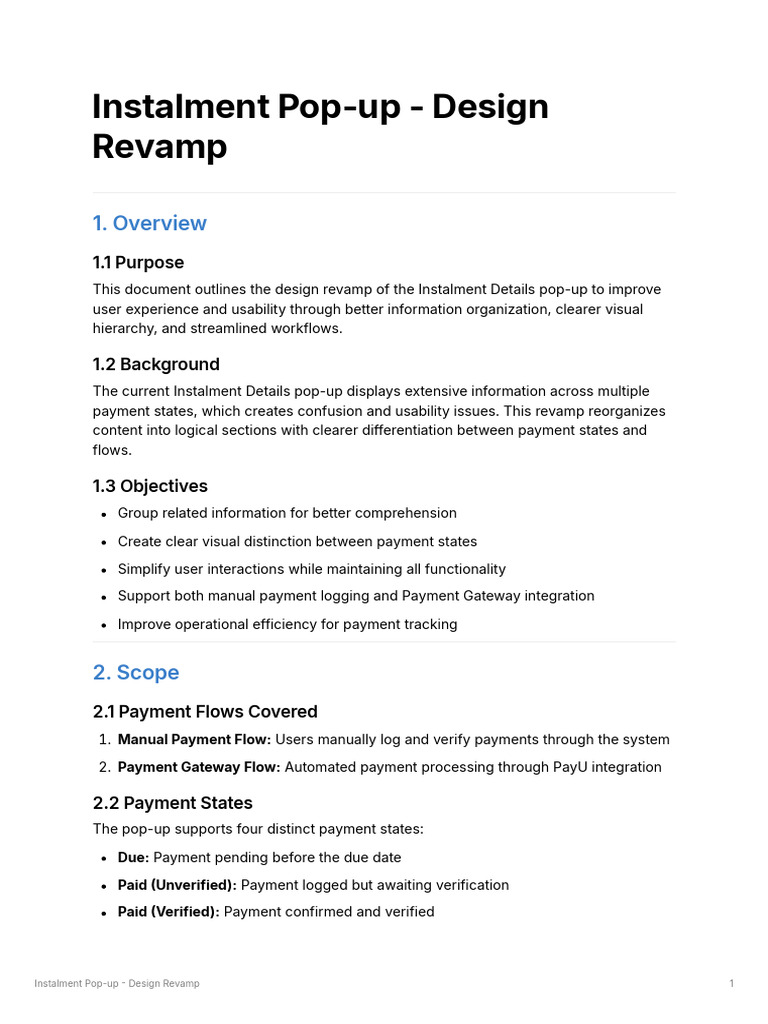 Instalment Pop-up Design Revamp Guide | PDF | Icon (Computing) | Payments