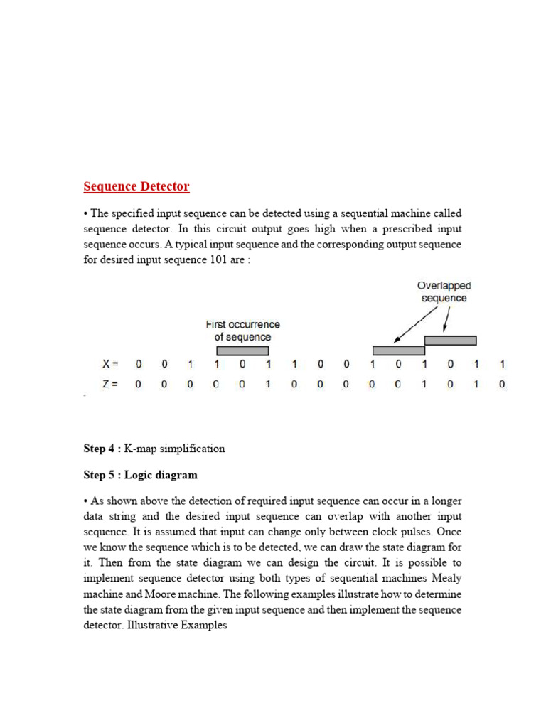 Sequence Detector Design Guide | PDF | Computing | Computer Engineering