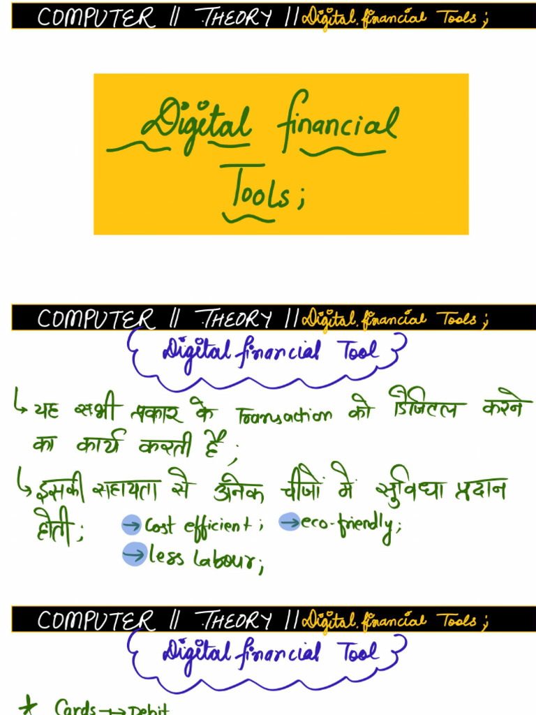Digital Financial Tools | PDF