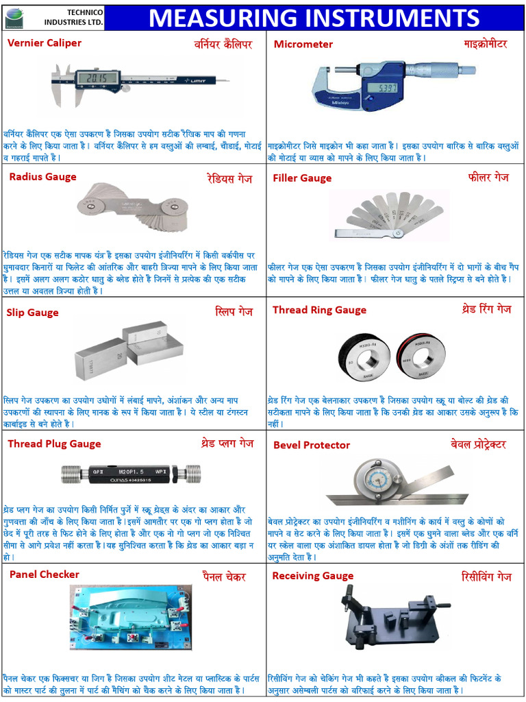 Quality Measuring Instruments | PDF | Length
