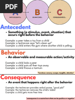 ABC Checklist for Behavior Assessment | PDF | Behavior | Attention