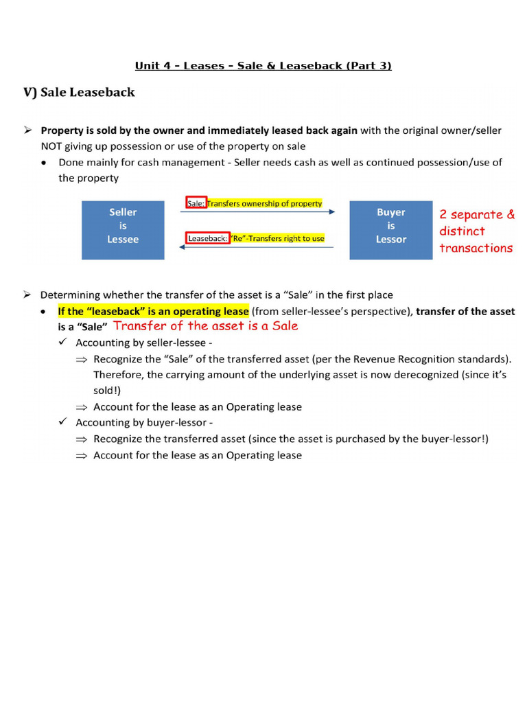 Unit 4 - Leases - Part 3 | PDF