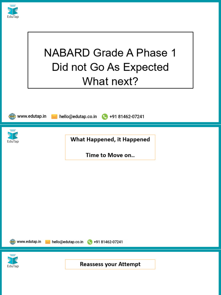 NABARD Grade A Did Not Go Well... What Next | PDF