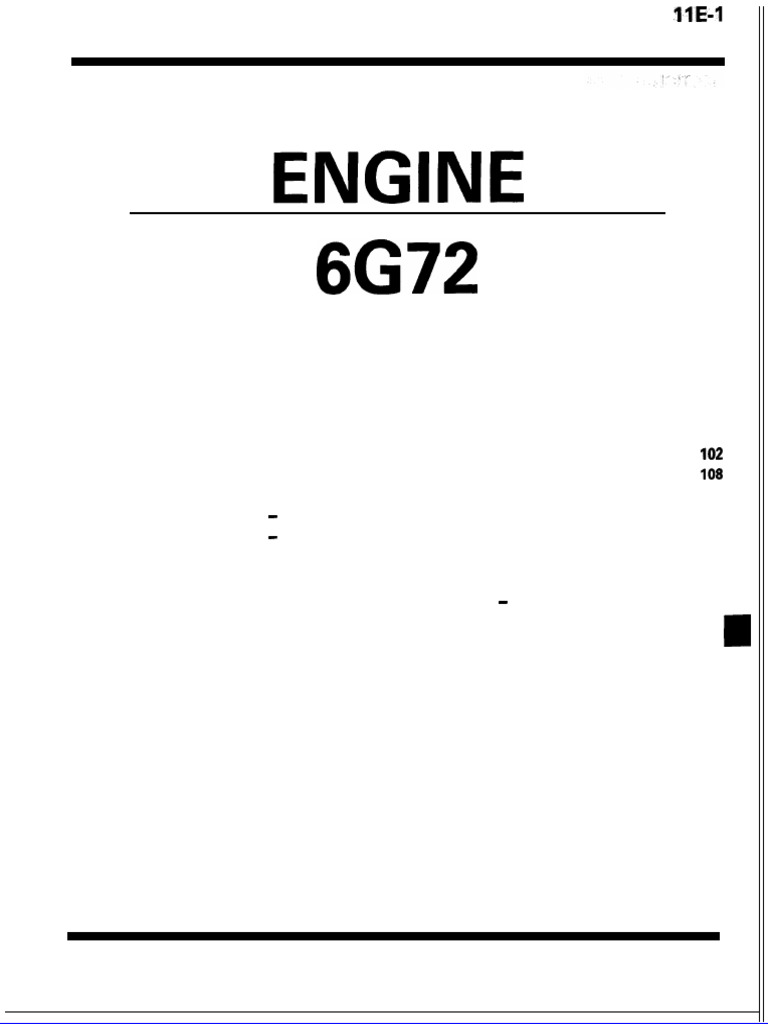 Mitsubishi Engine 6g72 Manual | PDF | Engines | Internal Combustion Engine