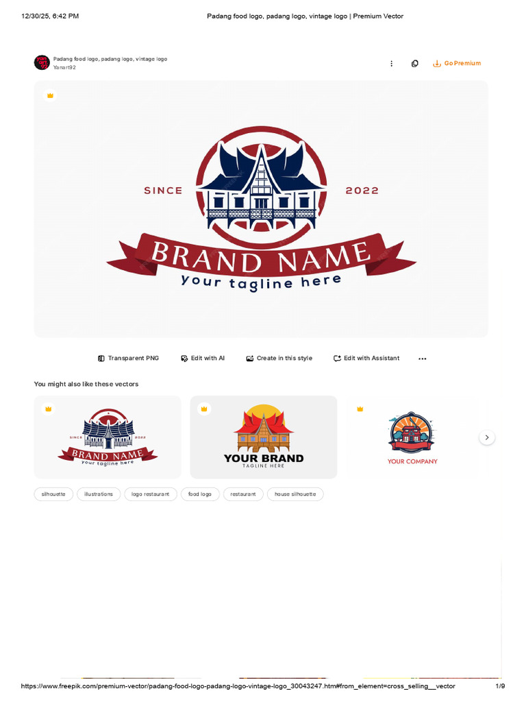 Padang Food Logo, Padang Logo, Vintage Logo - Premium Vector1 | PDF