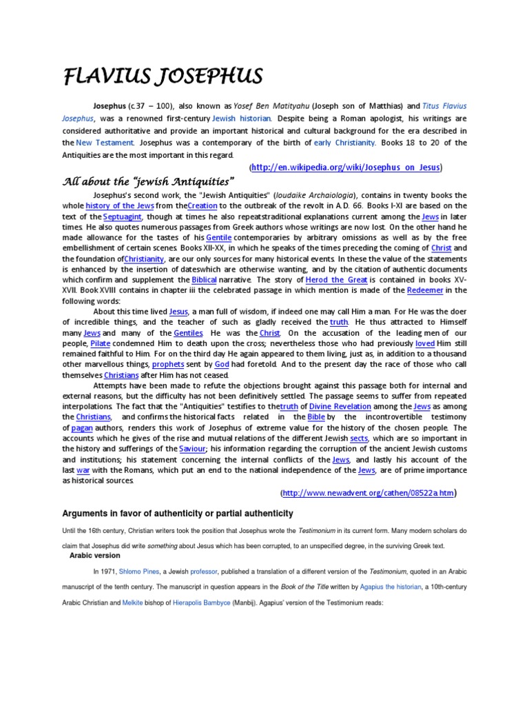 Flavius Josephus | Josephus | Jesus