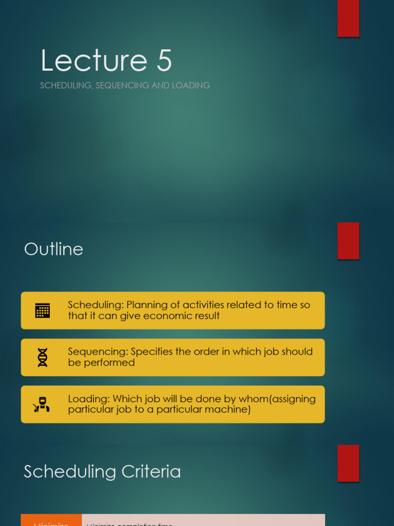 Scheduling and Sequencing Techniques | PDF | Algorithms | Applied ...