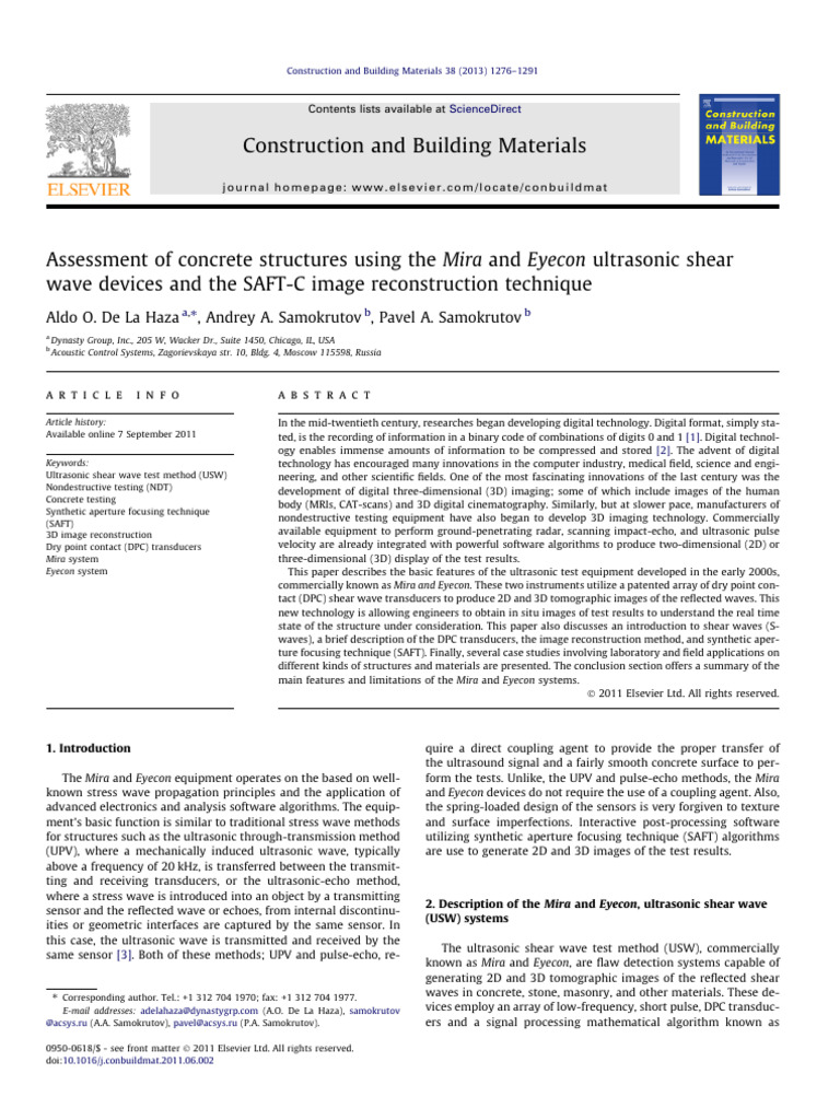 Ultrasonic Testing of Concrete Structures | PDF | Ultrasound | Waves