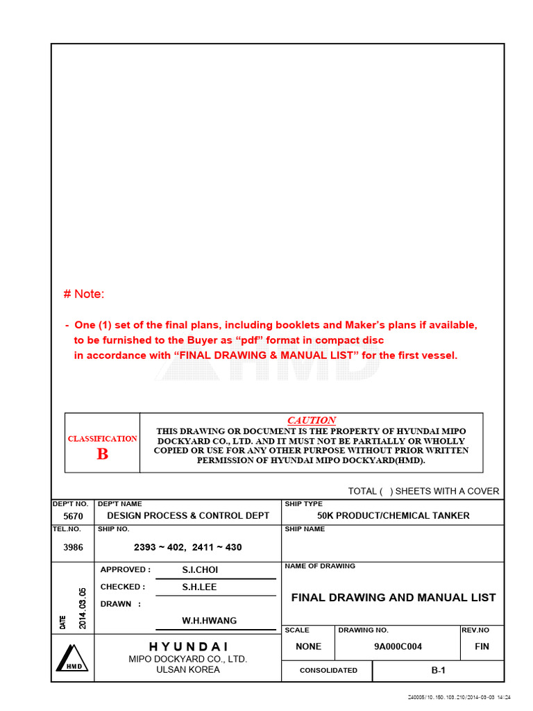 Finished Drawing and Manual List From New Building | PDF | Oil Tanker ...