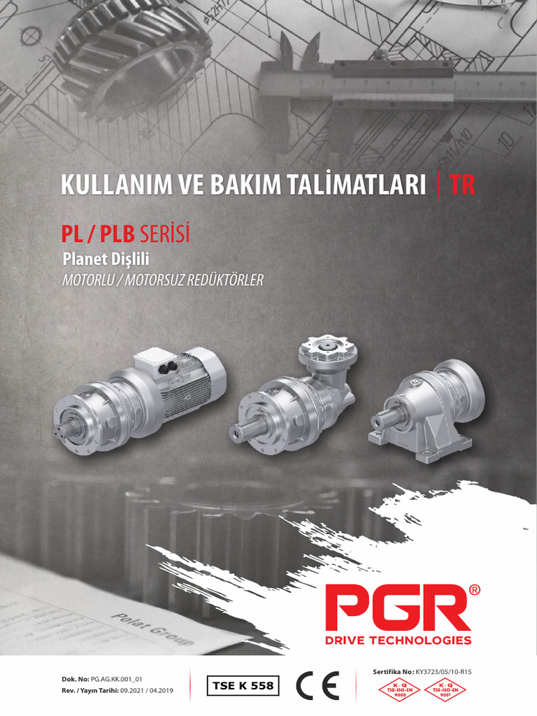 Redüktör Kullanim Ve Bakim Talimatlari PGR | PDF