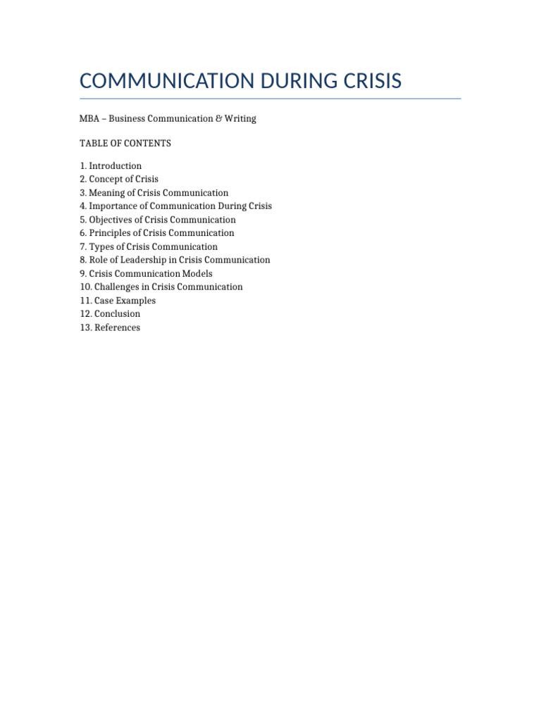 Effective Crisis Communication Strategies | PDF | Crisis Management ...