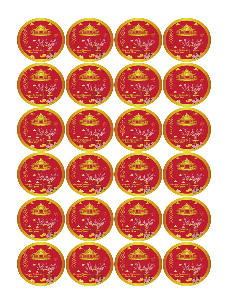 CNY 2026 - Stiker Bulat Print | PDF