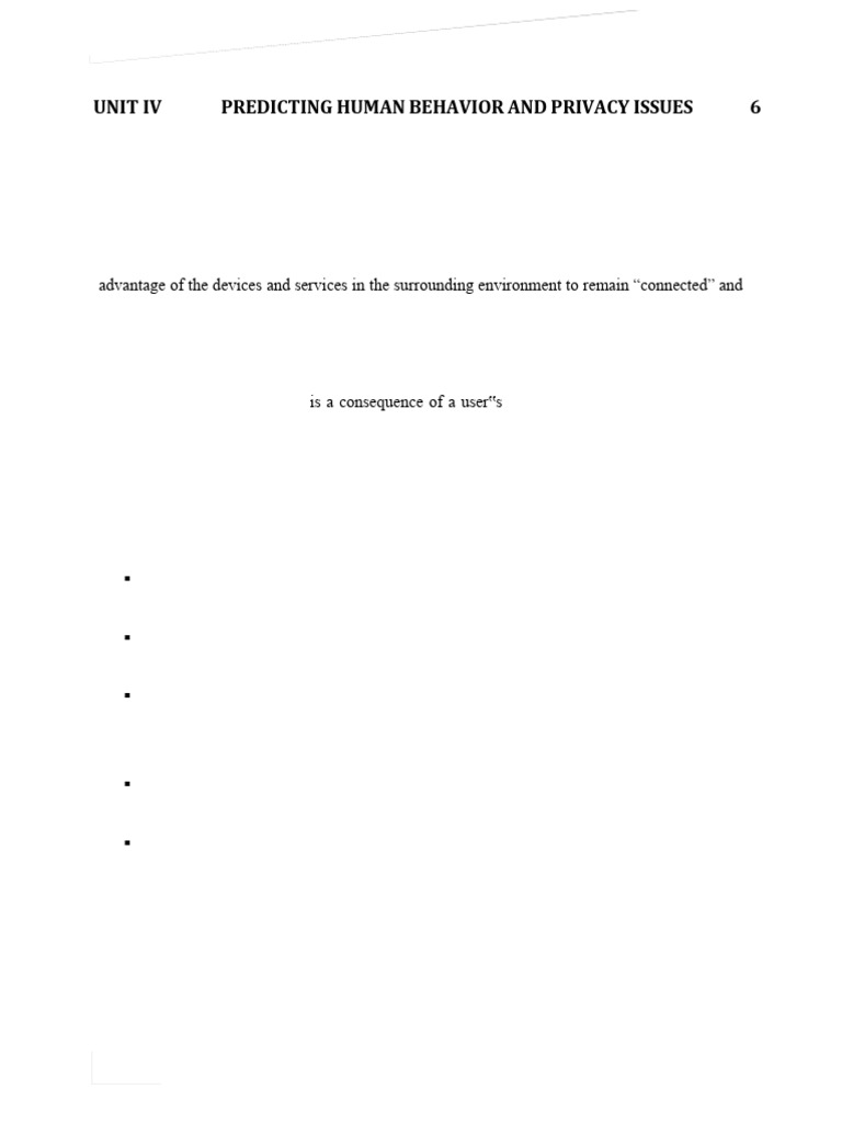 Predicting Human Behavior & Privacy Issues | PDF | Databases | Information