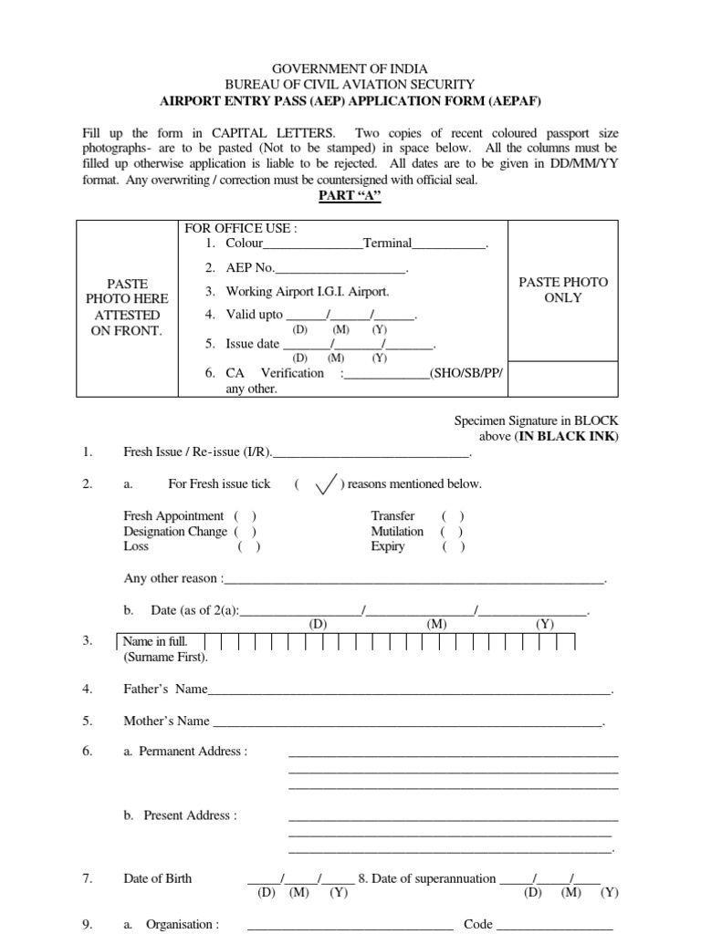 AEP Form | PDF