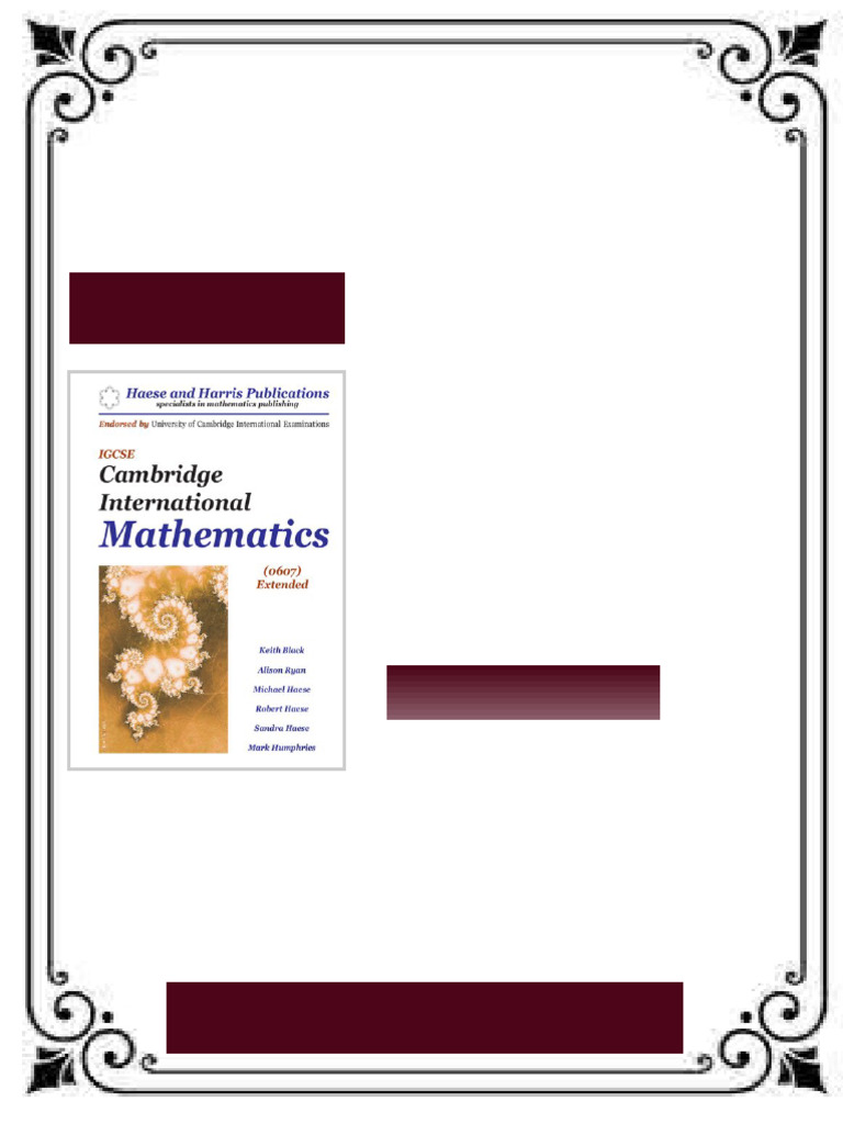 IGCSE Cambridge International Mathematics 0607 Extended First Edition ...