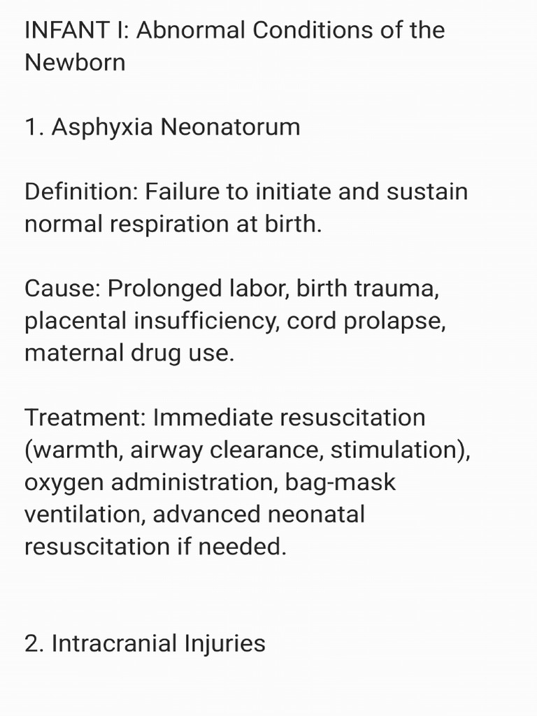 Infant Abnormalities 3rd Year | PDF
