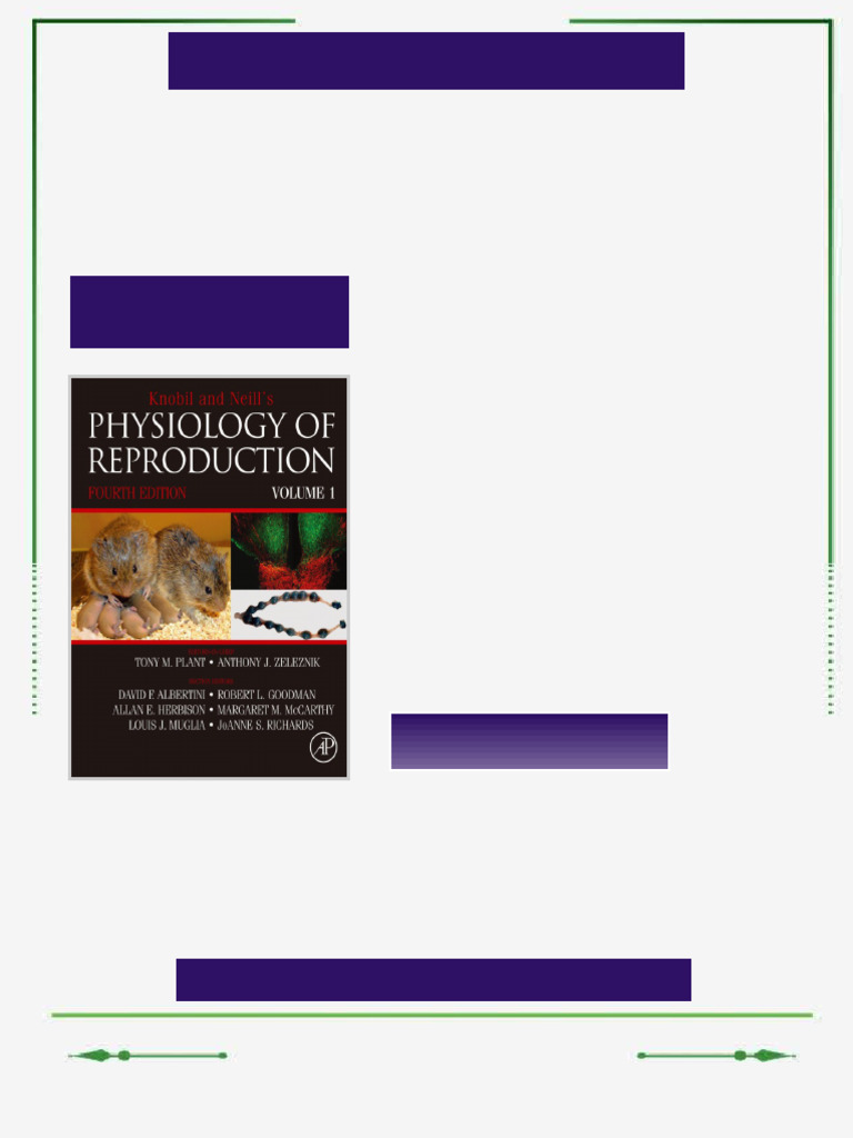 Knobil and Neill's Physiology of Reproduction Vol 1 4th Edition by Tony ...