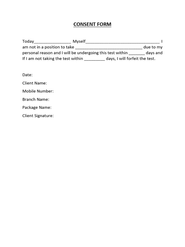 Consent Form - Visit Health | PDF