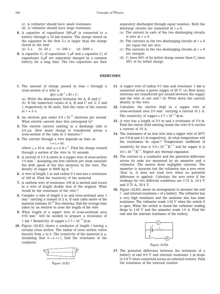 Electric Current and Circuit Analysis | PDF | Electric Current ...