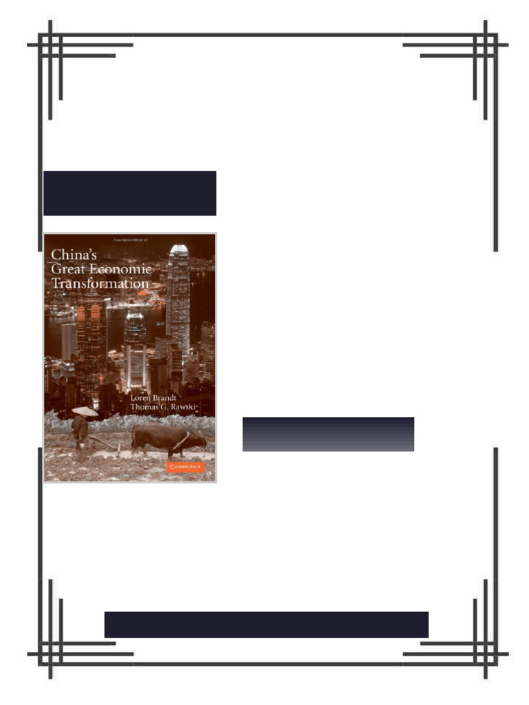China S Great Economic Transformation 1st Edition Loren Brandt Ebook ...