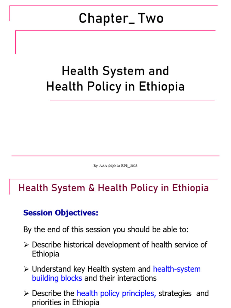 Overview of Ethiopia's Health System | PDF | Health Policy | Health ...