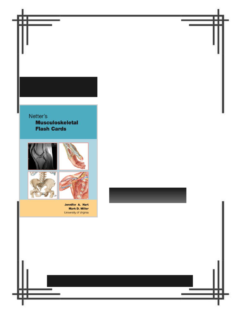 Netter S Musculoskeletal Flash Cards 1e 1 FLC Crds Edition Jennifer ...