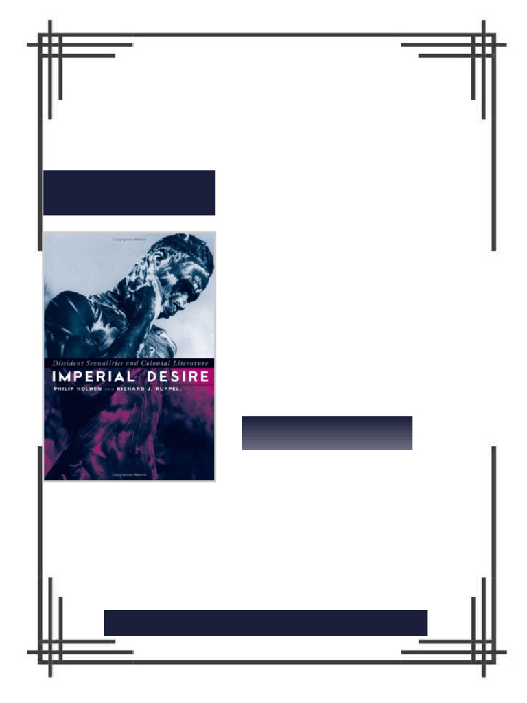 Imperial Desire Dissident Sexualities and Colonial Literature 1st ...