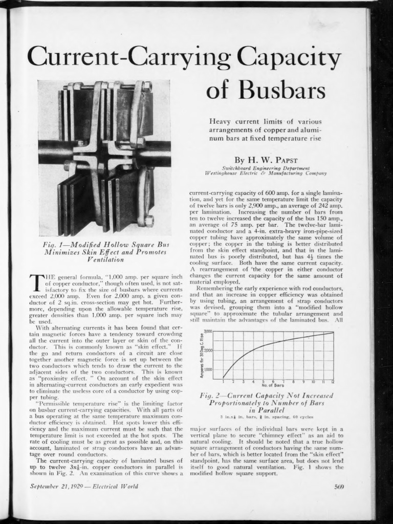 Current-Carrying Capacity of Busbars | PDF | Electrical Conductor ...