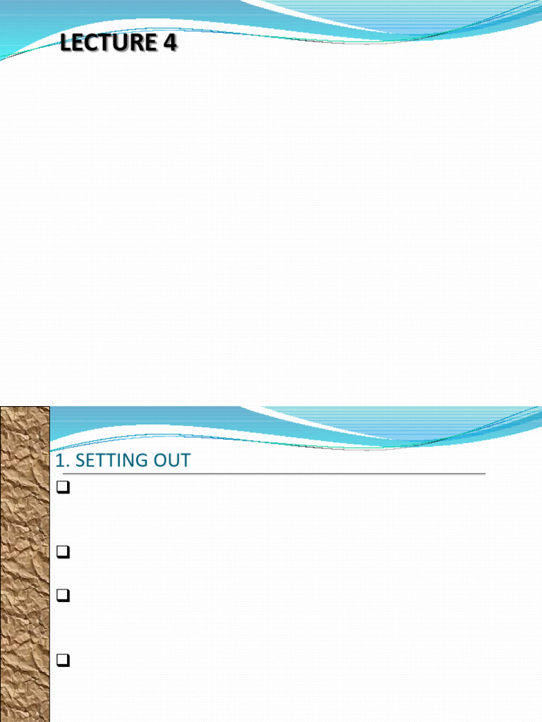 Setting Out and Point Location Techniques | PDF | Surveying | Perpendicular