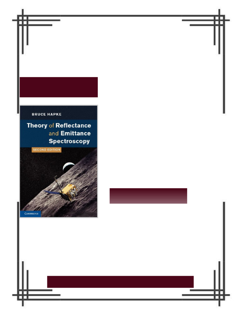 Theory of Reflectance and Emittance Spectroscopy 2nd Edition Bruce ...