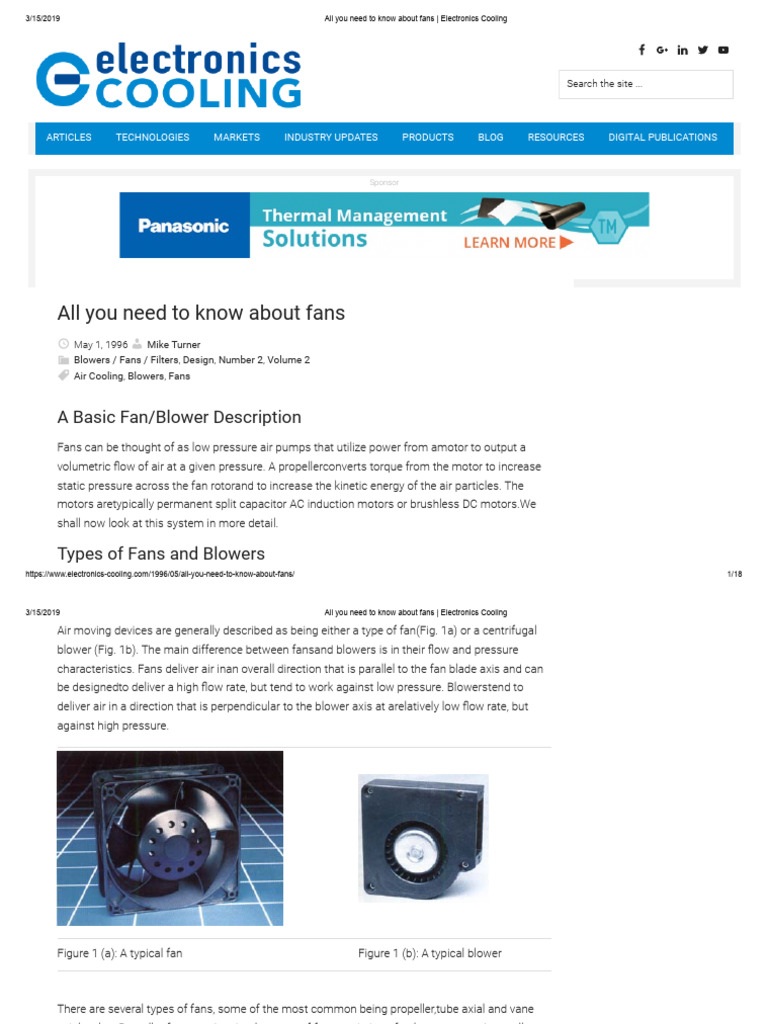 All You Need To Know About Fans - Electronics Cooling | PDF | Electric ...