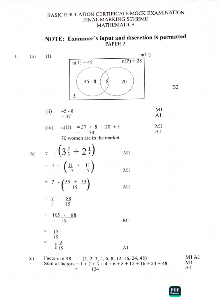 Maths Mock 3 | PDF