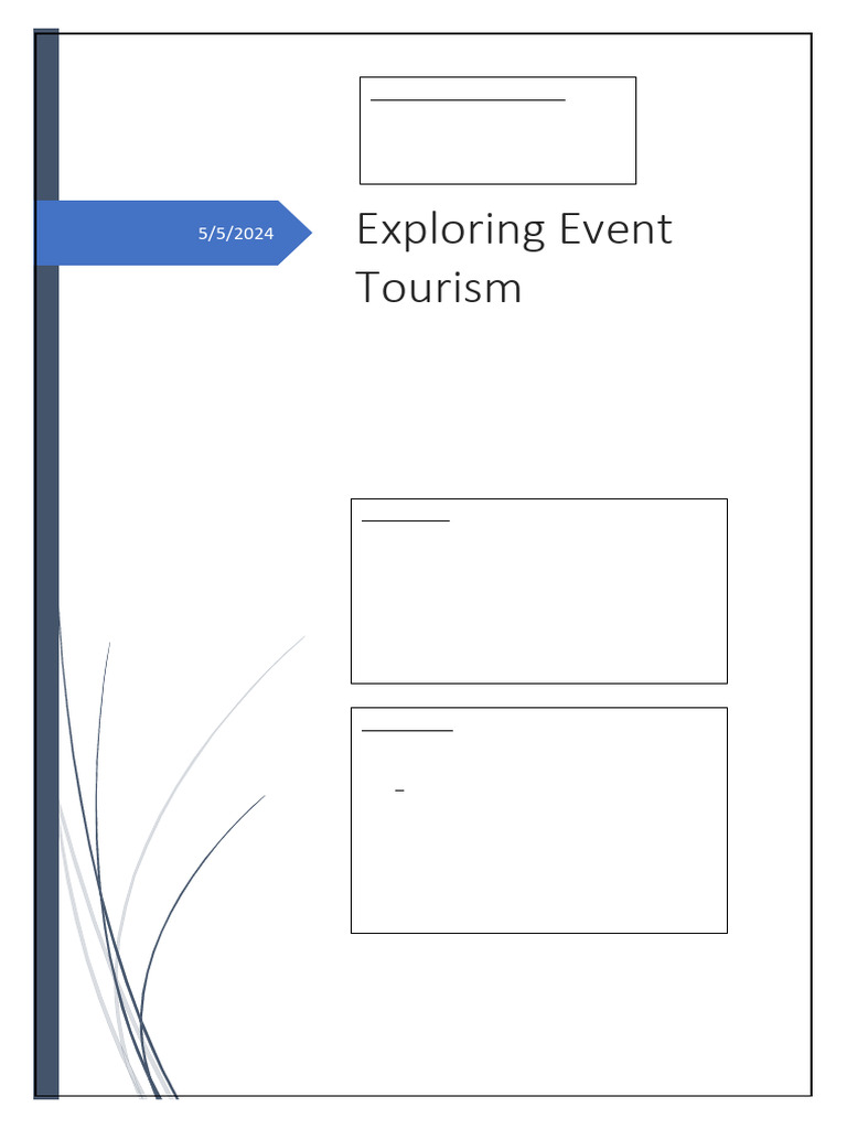Exploring Event Tourism Perspectives From Rural and Urban Landscapes ...