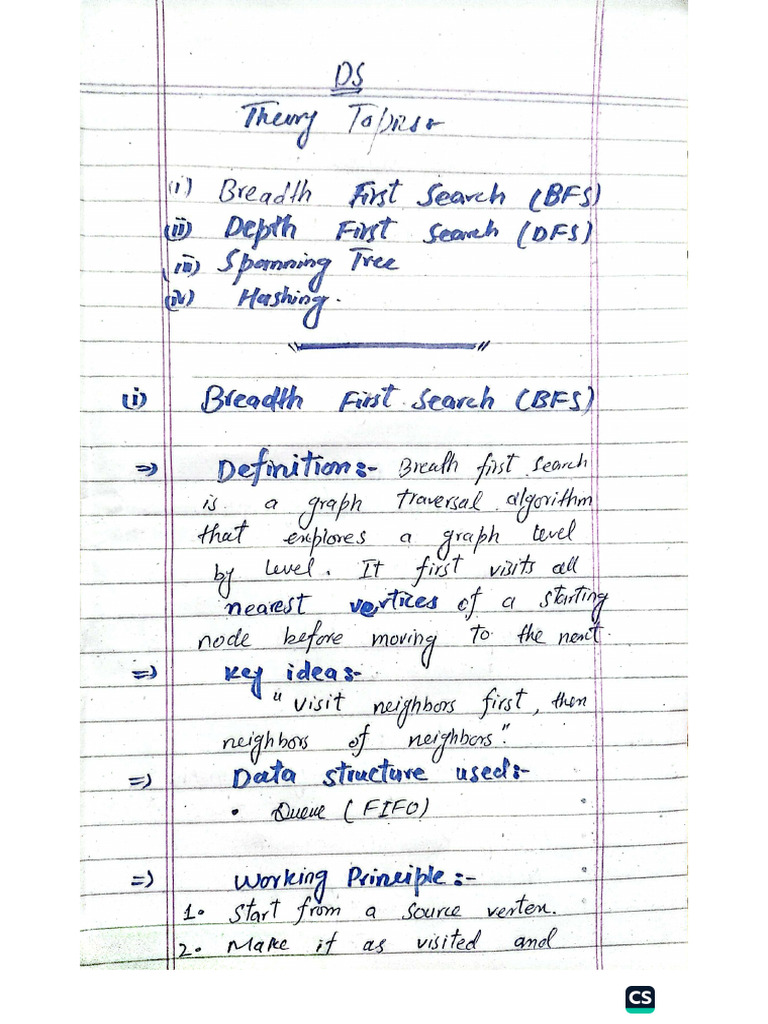DS Theory Topics Notes | PDF