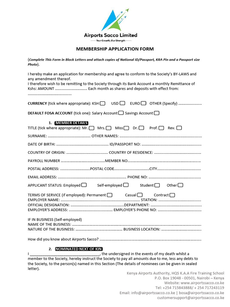 Membership Application Form 2023 | PDF | Indemnity | Common Law