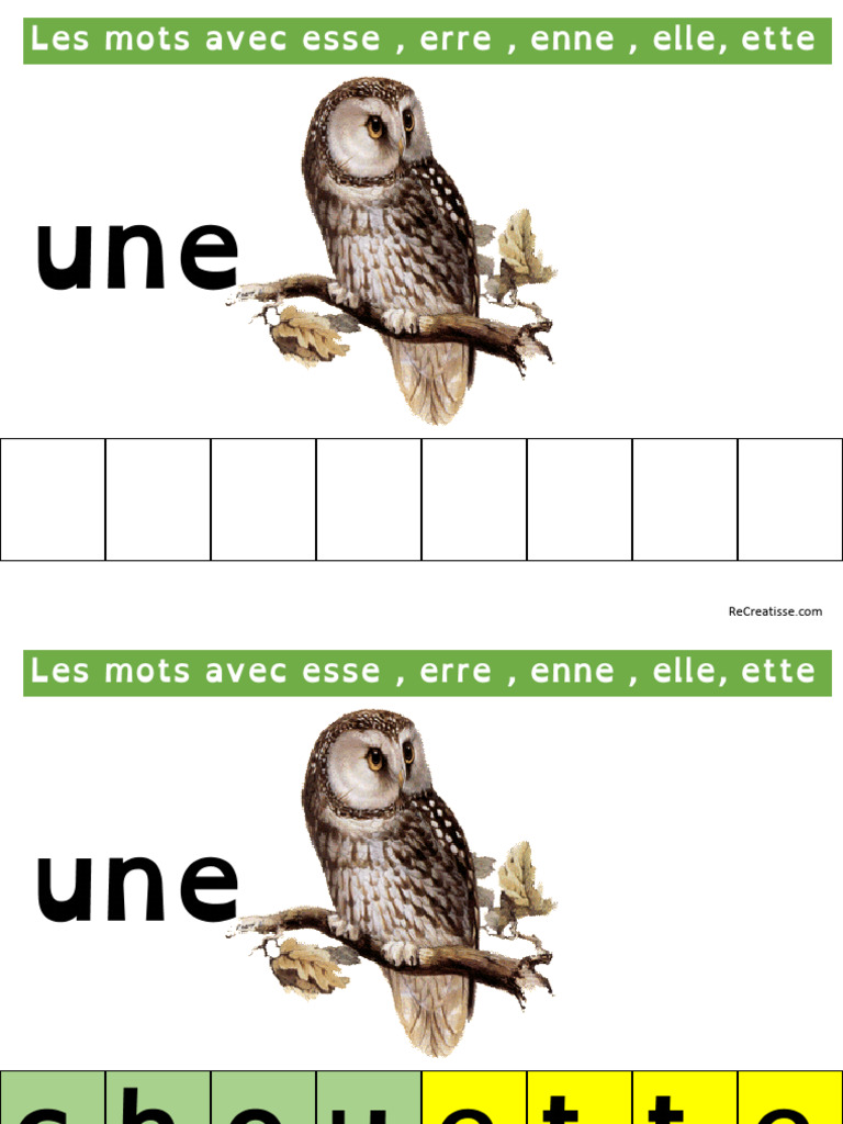 Diaporama Apprentissage Mots Esse Erre Elle Esse Elle | PDF