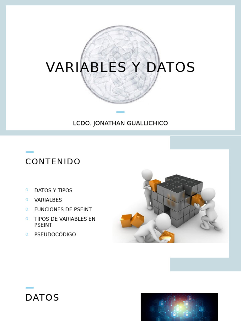 Tipos de Datos y Variables en Pseint | PDF | Datos | Algoritmos