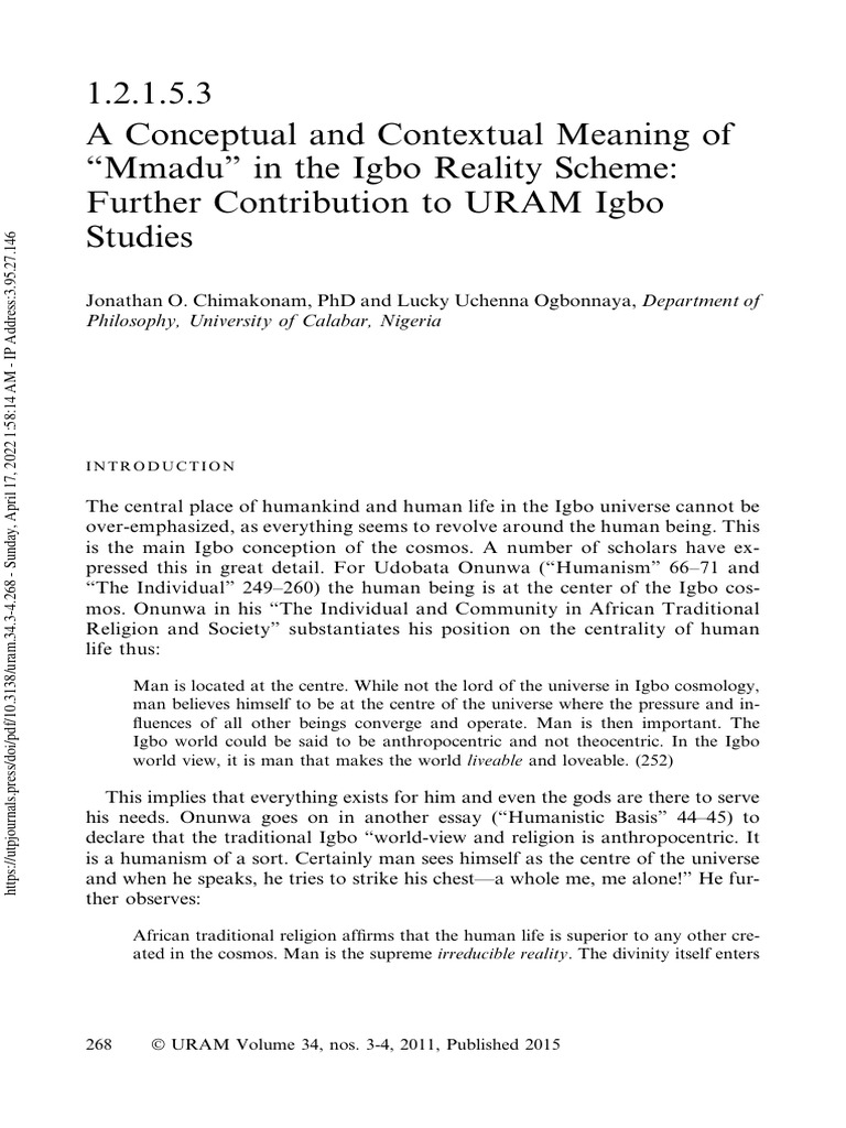 A Conceptual and Contextual Meaning of M | PDF | Reality | Experience