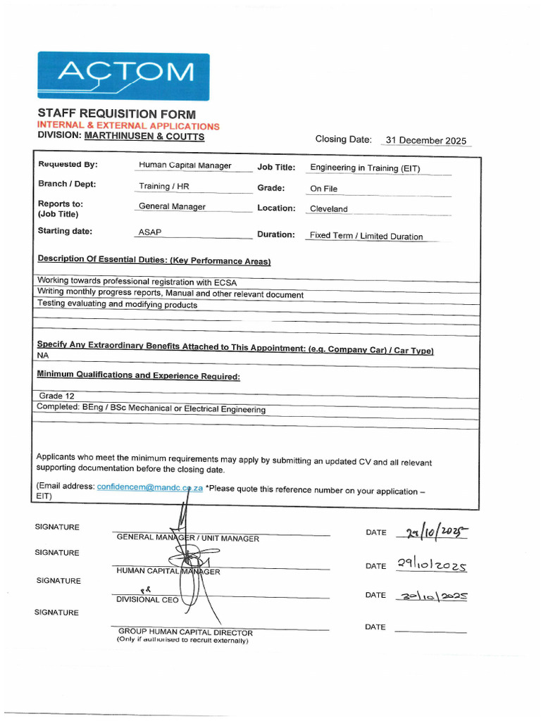 Engineering in Training - 2026 Intake | PDF