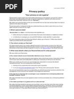 King Games Privacy Policy Overview | PDF | Http Cookie | Privacy