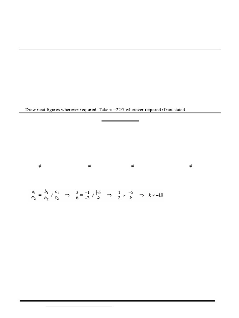 Class X Maths Sample Paper 2025 | PDF | Circle | Sphere