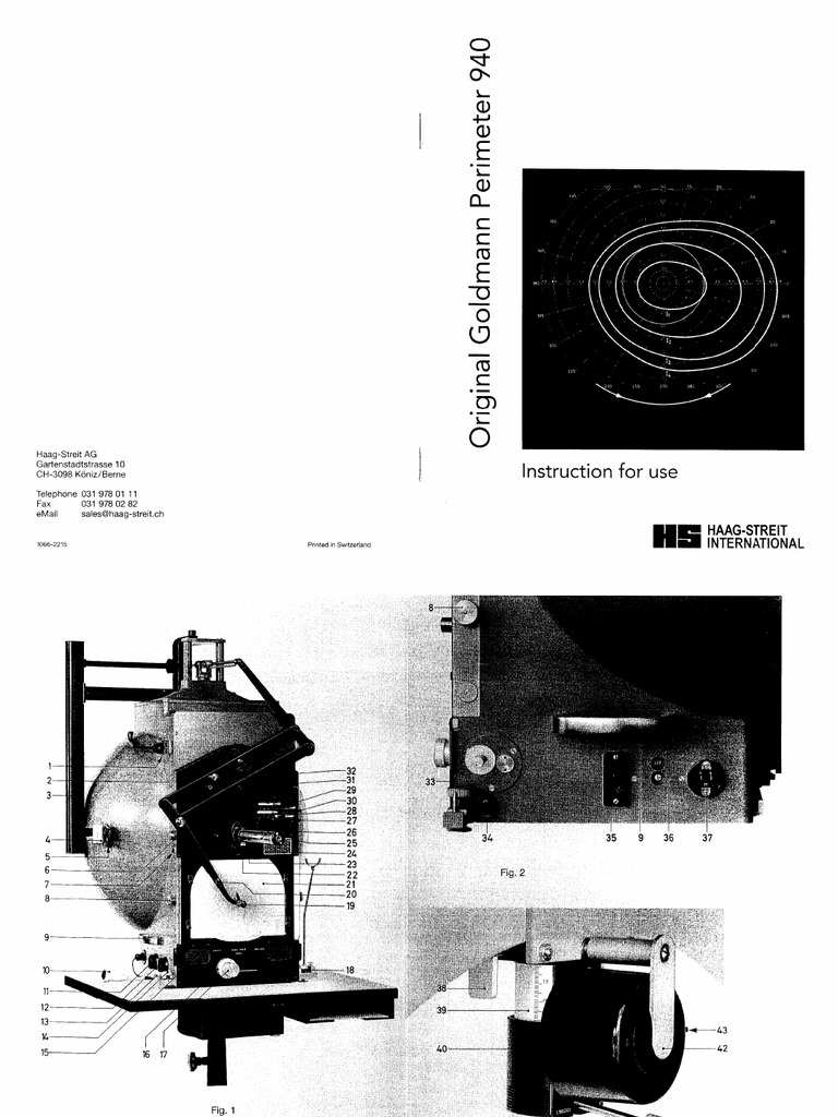 Goldmann Perimeter 940 Manual | PDF
