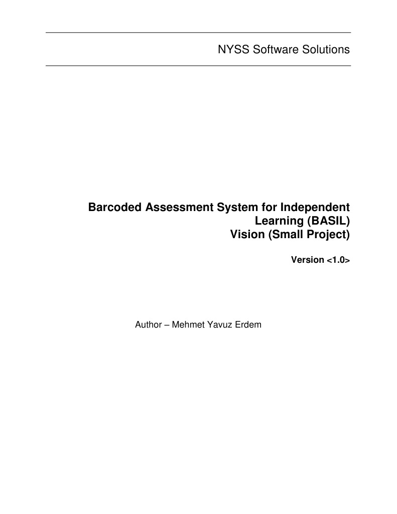 BASIL: Barcoded Assessment System Overview | PDF | User (Computing ...