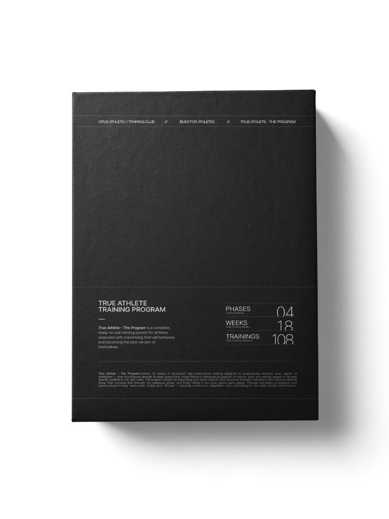 True Ath - The Program - Sample Week | PDF