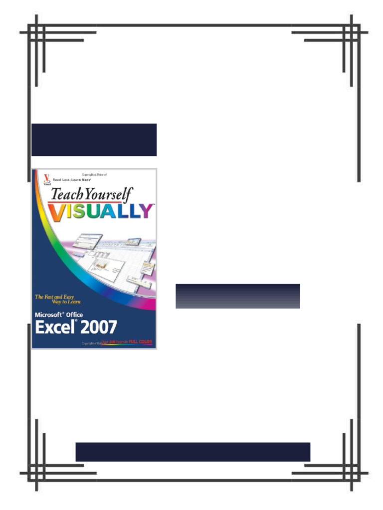 Teach Yourself VISUALLY Excel 2007 1st Edition Nancy C. Muir Ebook Full ...