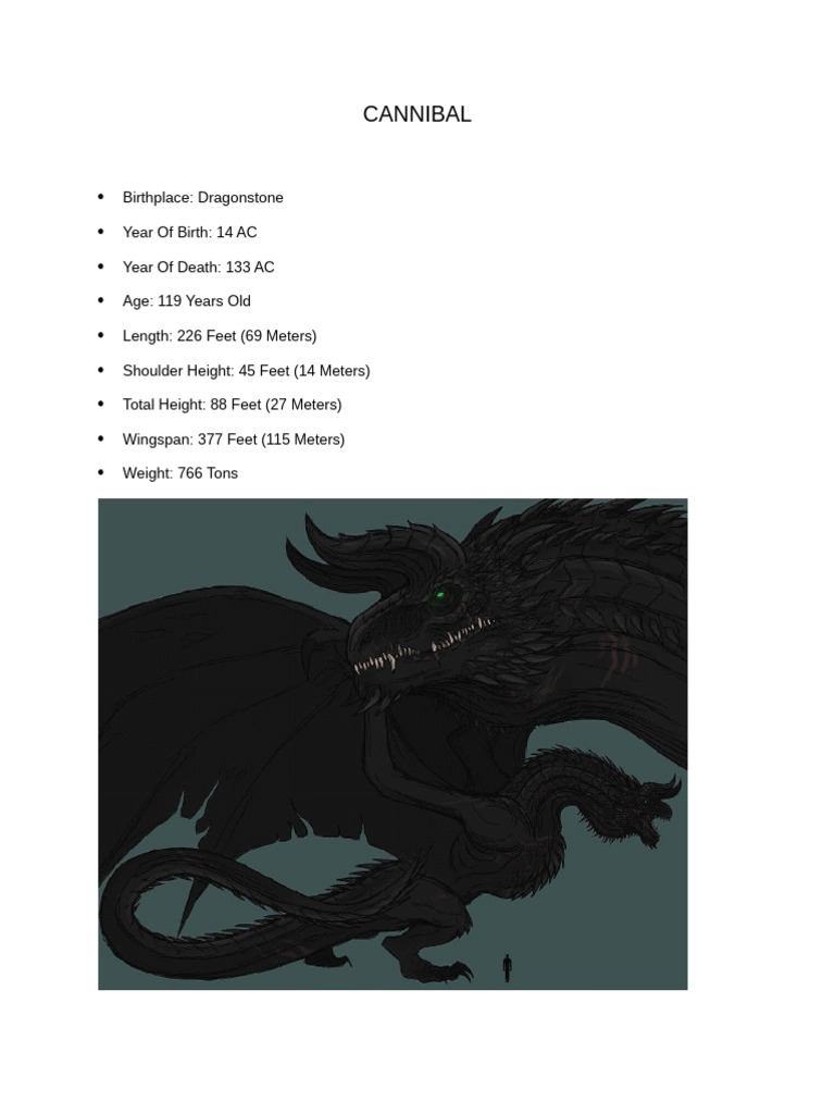 6 Cannibal | PDF | Dragon | World Of A Song Of Ice And Fire